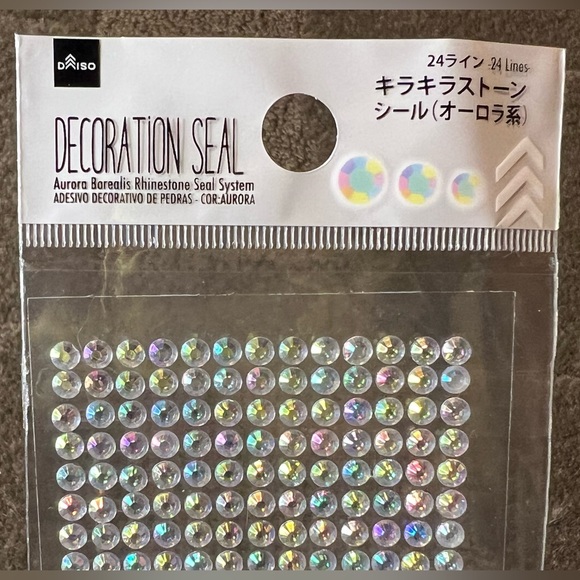 Daiso | Design | Crystal Gem Rhinestone Decoration Seal Stickers Daiso ...